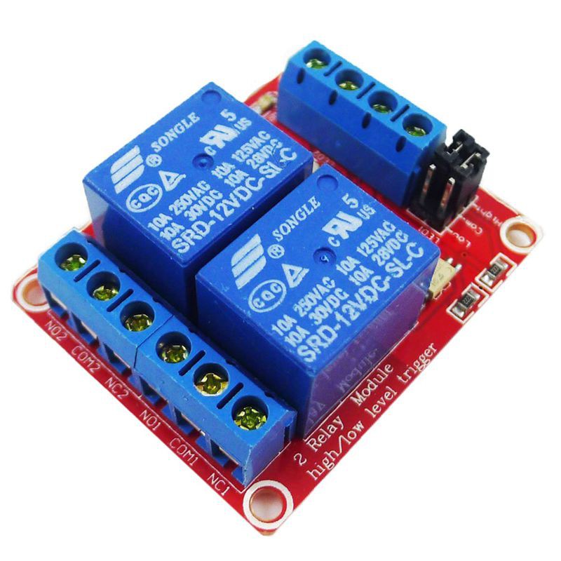 DC 12v 2-Channel Relay โมดูลพร้อม Optocoupler H / L Level TRIGER สำหรับ ...