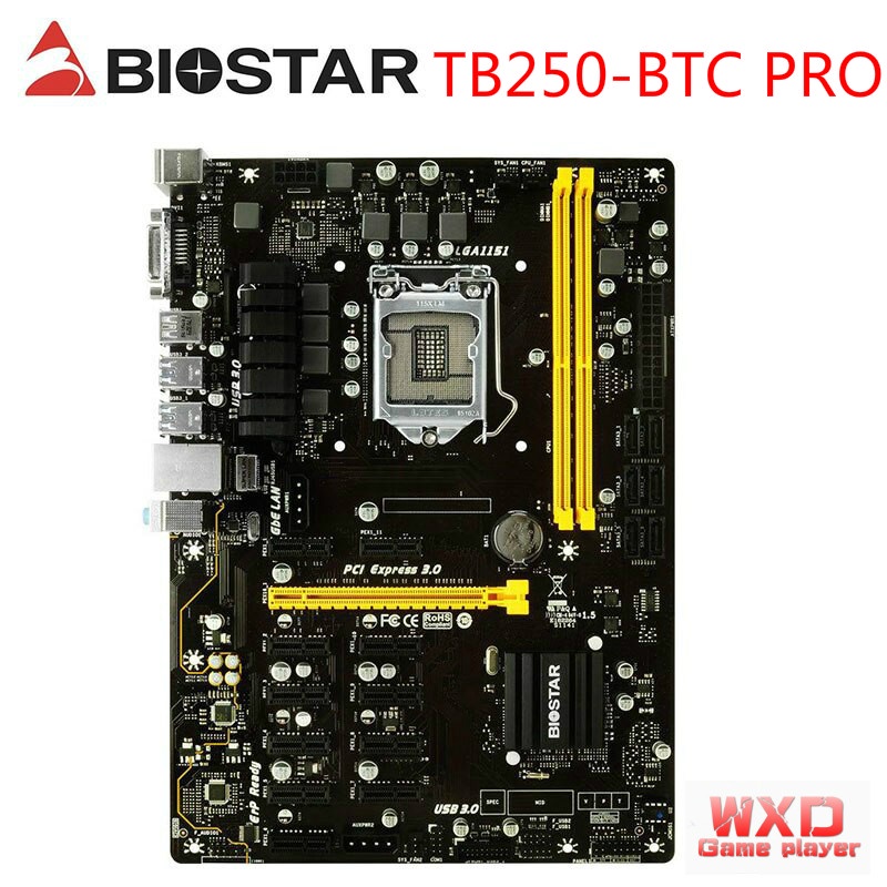 เมนบอร์ดเครื่องเหมือง TB250-BTC PRO DDR4 LGA 1151 B250-BTC 12GPU 12PCIE B250 0U3G ...