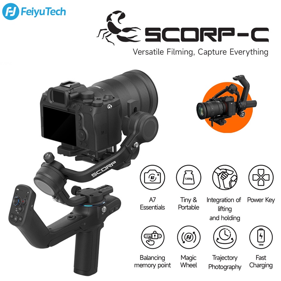 [ใหม่ล่าสุด]FeiyuTech SCORP-C 3 Axis Handheld Gimbal Stabilizer for ...