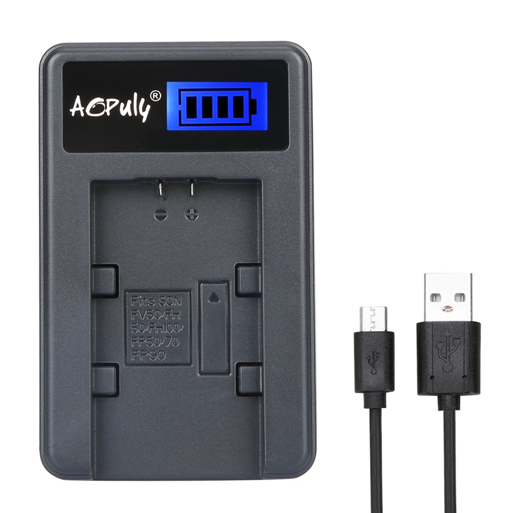Np-fv50 Npfv50 Usb Camera Battery Charger With Led Screen For Sony Np ...