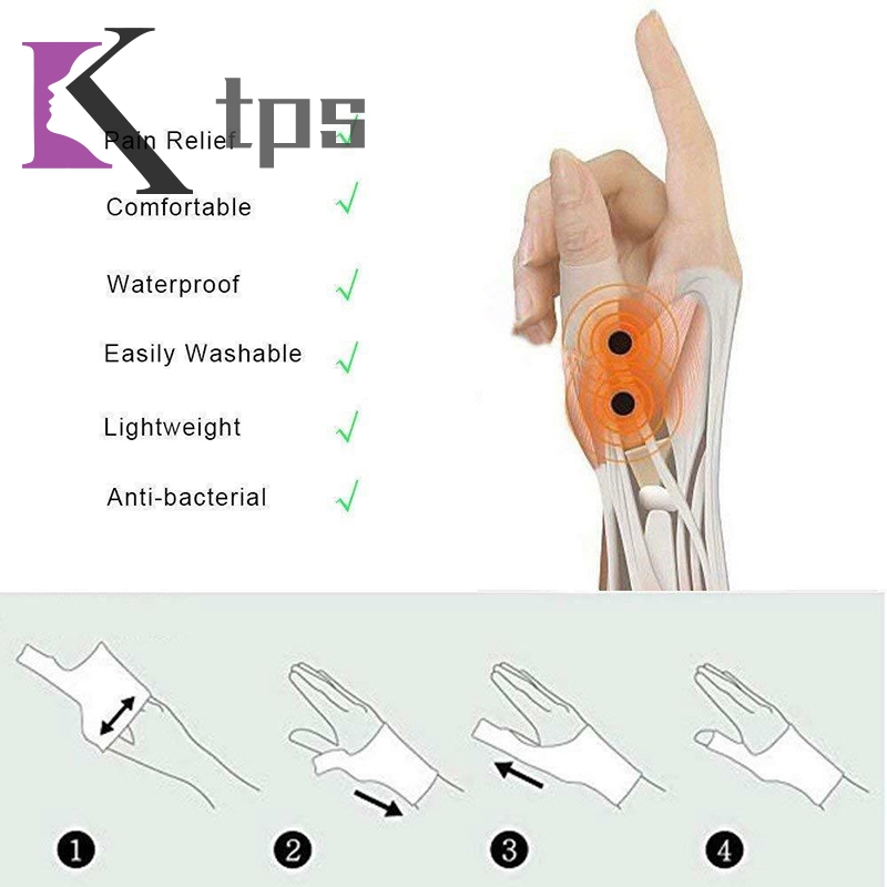 1 Pair Breathable Silicone Wrist Thumb Support Braces Soft Lightweight ...