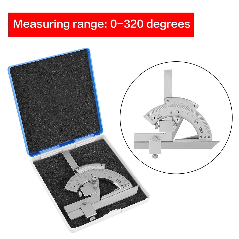 0-320 Precision Universal Bevel Magnifier Vernier Adjustable Protractor ...