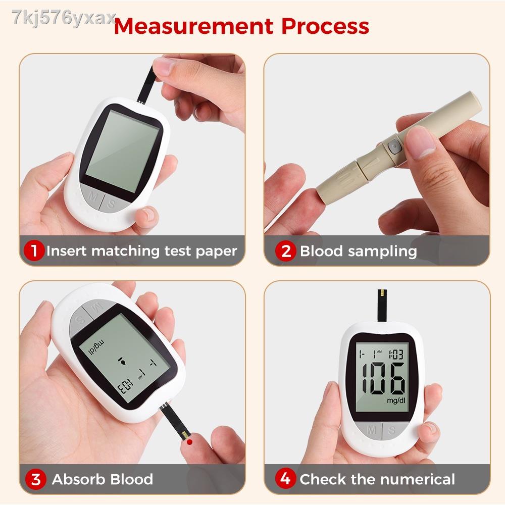 Glucometer Set Blood Sugar Monitoring Kit Blood Glucose Monitor with 25 ...