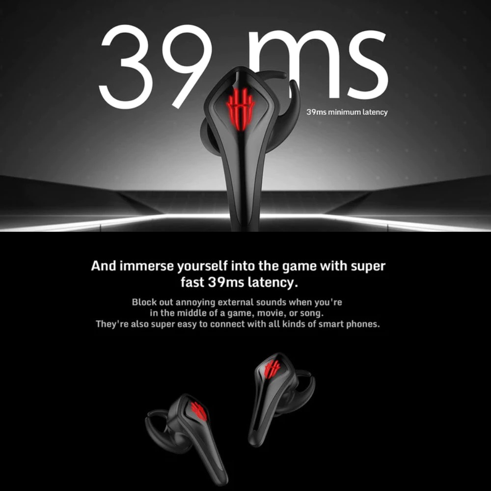 Nubia Redmagic Red Magic TWS Gaming Earphones - หูฟังเกมมิ่งเอียบัด ...