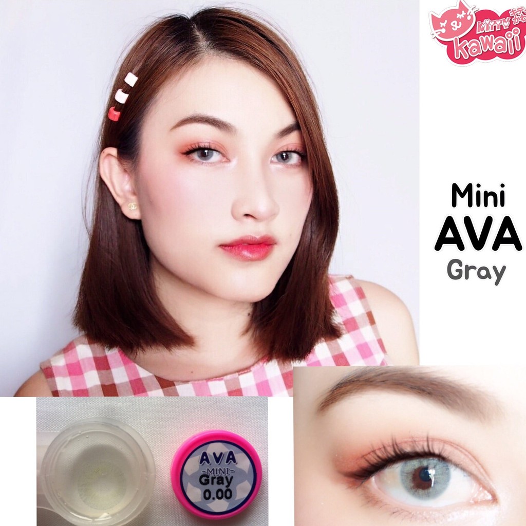 คอนแทคเลนส์ Kitty kawaii รุ่น Mini Ava Gray (สีเทา) - tombigeye - ThaiPick