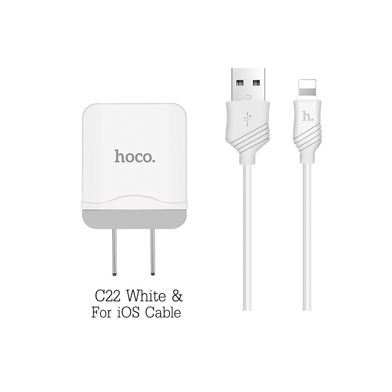 Hoco C22 Set Charger ชุดหัวชาร์จสายชาร์จ ใช้สำหรับ iOS Micro มีประกัน1 ...