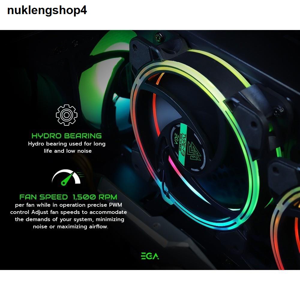 จัดส่งกรุงเทพฯจัดส่งเฉพาะจุดพัดลมเคส RGB EGA Type F3 Cooling FAN PC ...