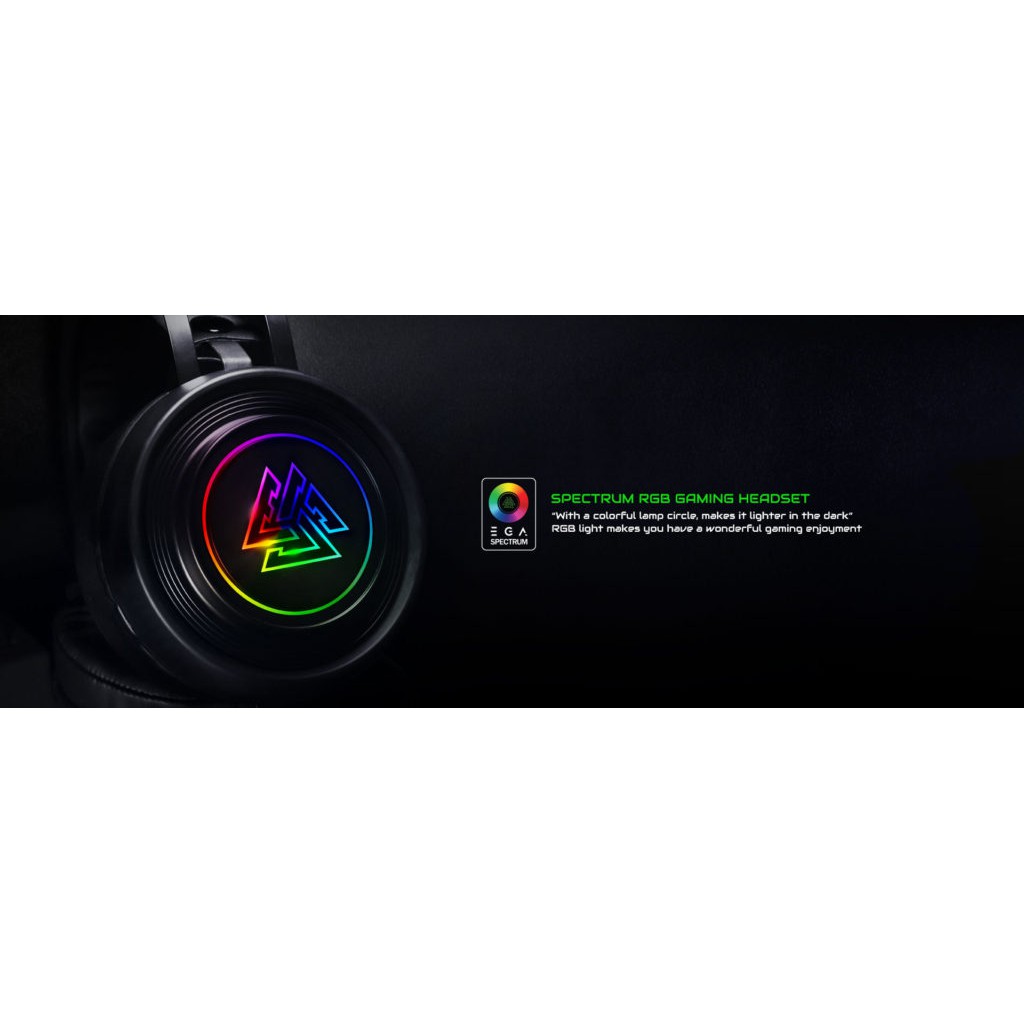 EGA HEADSET TYPE H3 (BLACKGREEN) หูฟังเกมส์มิ่ง มีไฟRGBเหมาะสำหรับ ...