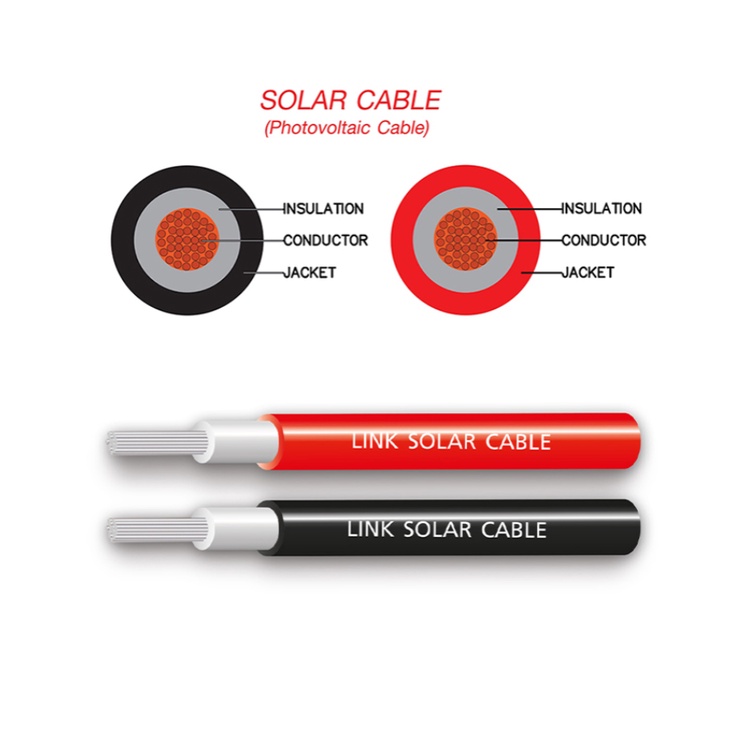 สายไฟโซล่าเซลล์ Link PV1-F 6 sq.mm สายคุณภาพสูง ( 1 กล่อง /100เมตร ) - i.solarplus - ThaiPick