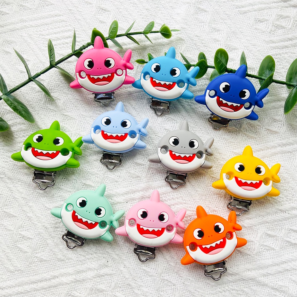 3CS Silicone Shark acifier Cli BA Free Baby Teether Infant Teething ...