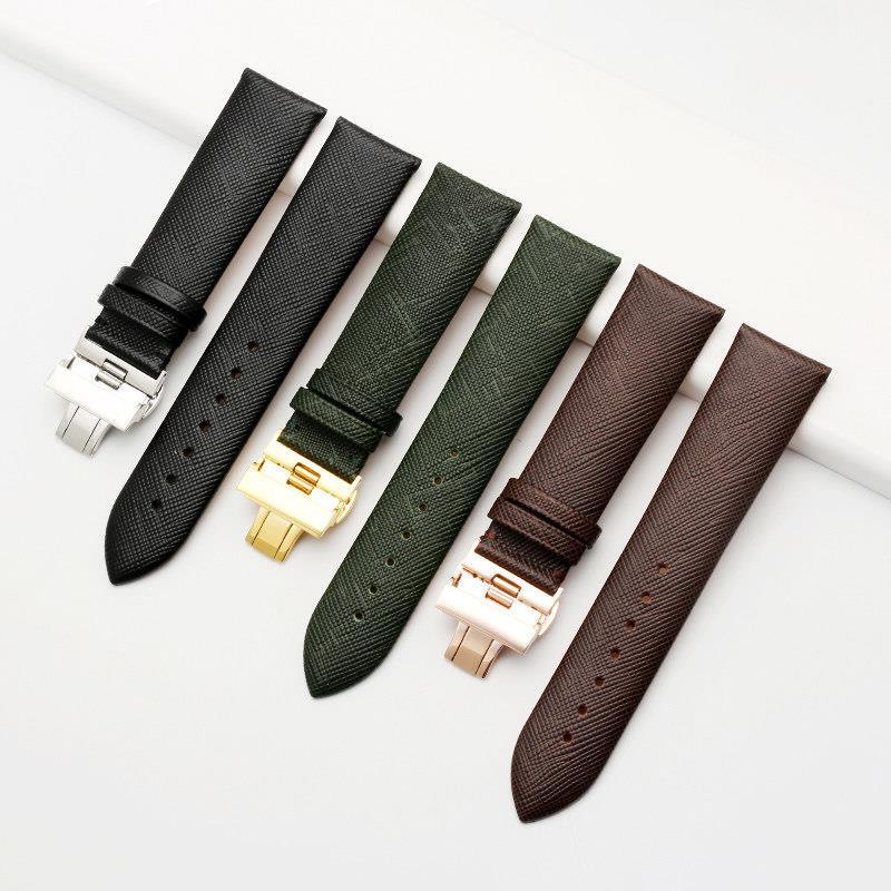 Lizard Grain สายหนังแท้ผู้ชายเหมาะสำหรับ Armani AR1674 AR0382 AR1722 ...