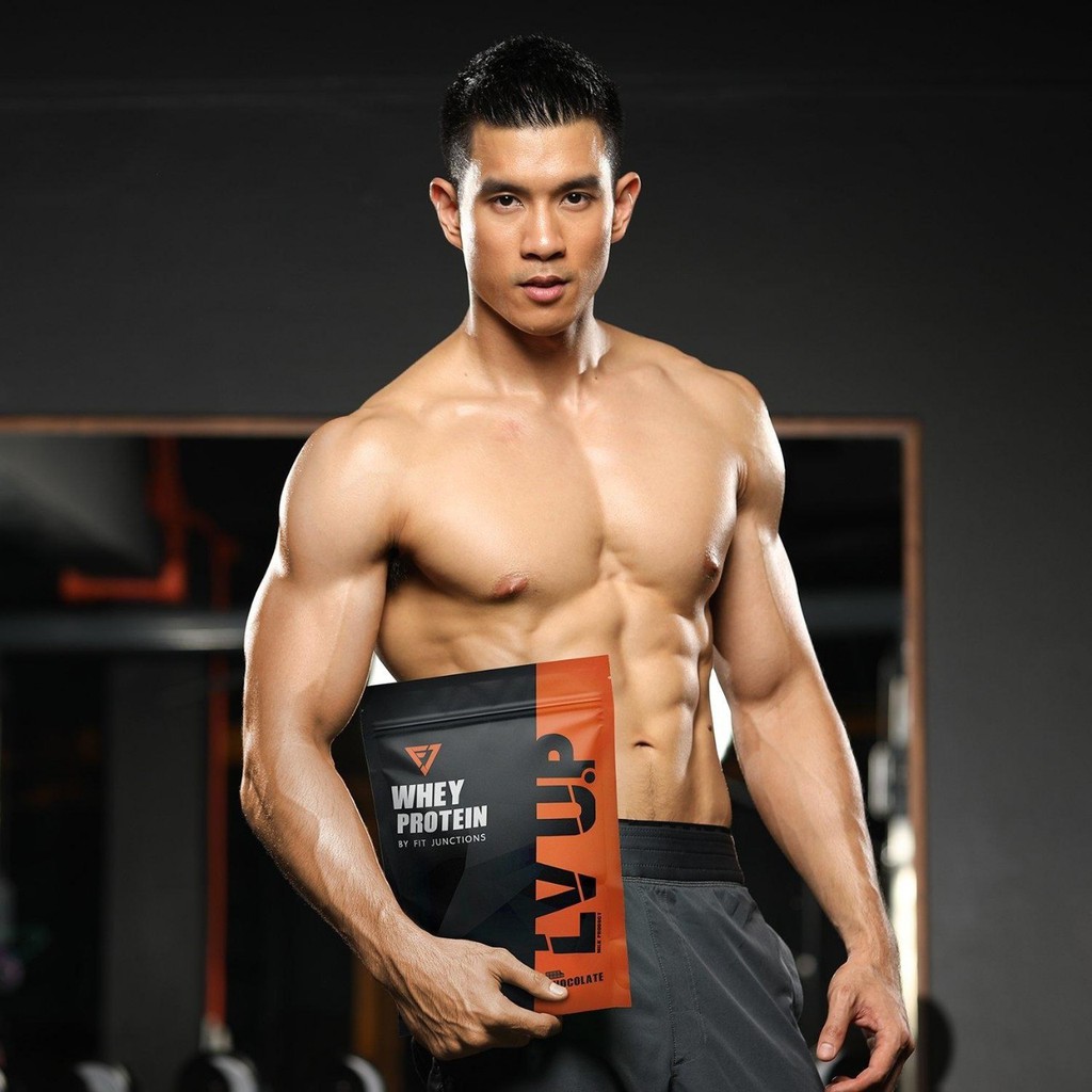เวย์โปรตีน 1 กิโลกรัม Whey protein LV UP รสช็อกโกแลต by fit junction | Shopee Thailand