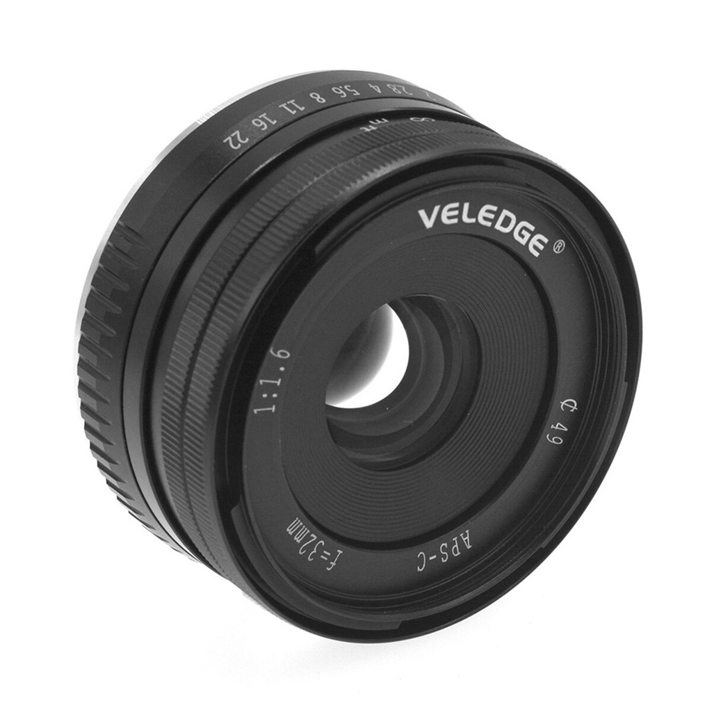 Camera Lenses 32mm Fixed Manual Lens With Rear Lens Cap And Front Lens ...