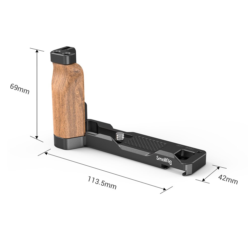 SmallRig ZV1 Camera Vlog Rig L-Shape Wooden Grip with Cold Shoe for ...