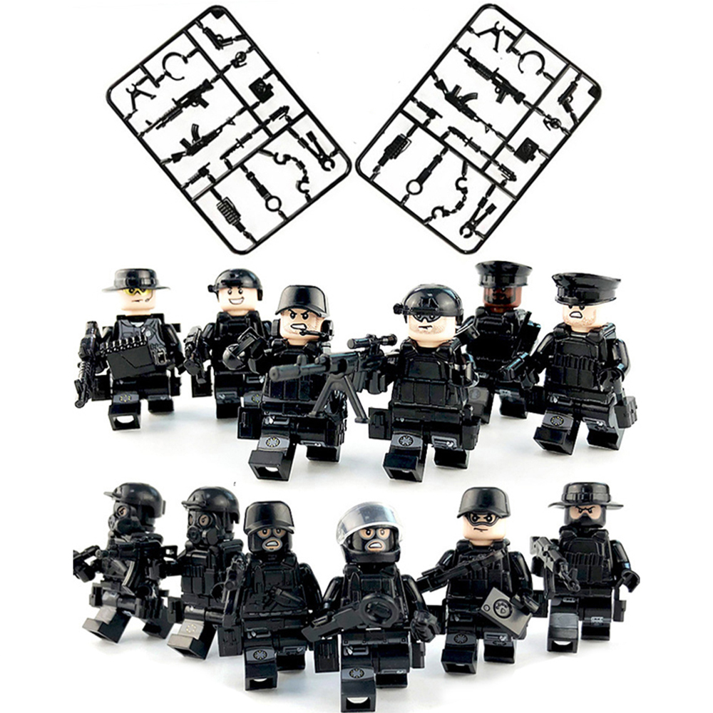 ღღWUHUI 12+1PCS Lego City Police Minifigures Toy Building Kit Lego Toys ...