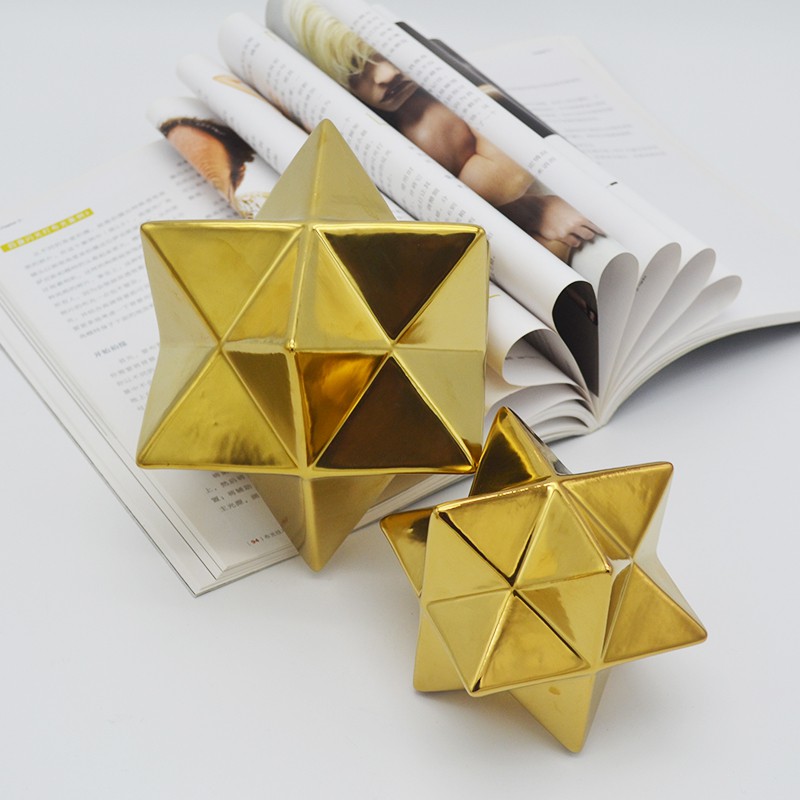 Crystal Nord gold star decoration ceramic American home accessories ...