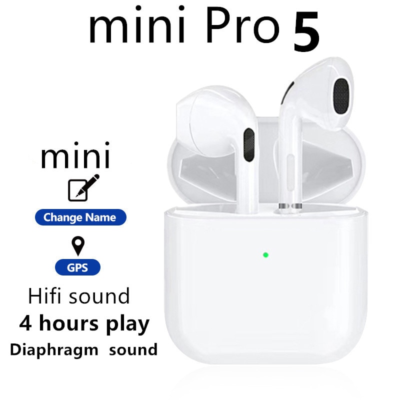 Mini Pro 5 C TWS Bluetooth 5.0 Earphone Wireless Earbuds Ear Buds ...