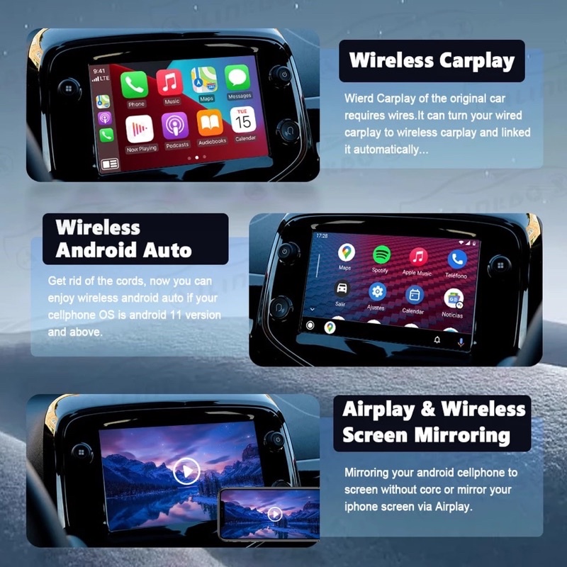 UX-999PRO-MAX Apple carplay Android Ai Master Box รุ่นใหม่ล่าสุด สเป็ค ...