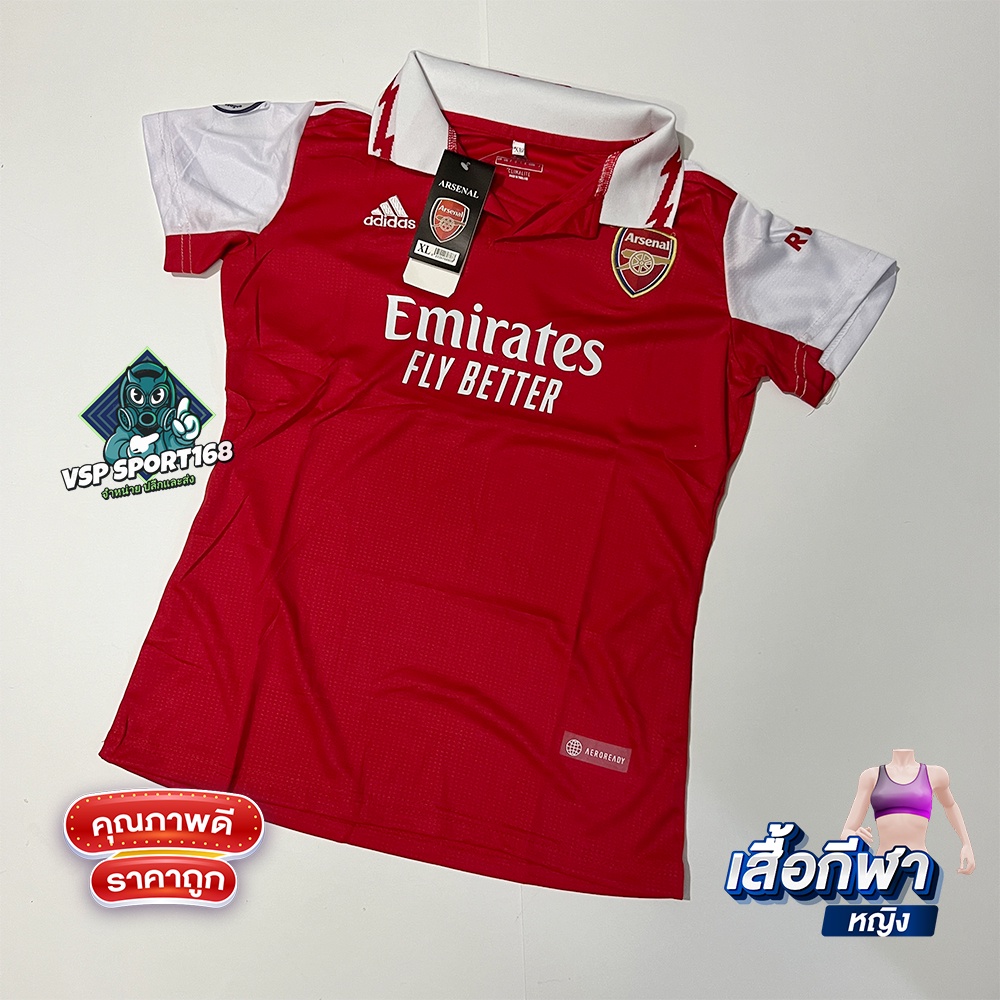 เสื้อกีฬา เสื้อบอลผู้หญิง เข้ารูป เสื้อบอลเลดี้ Asenal 2021/2022 สีขาย ...