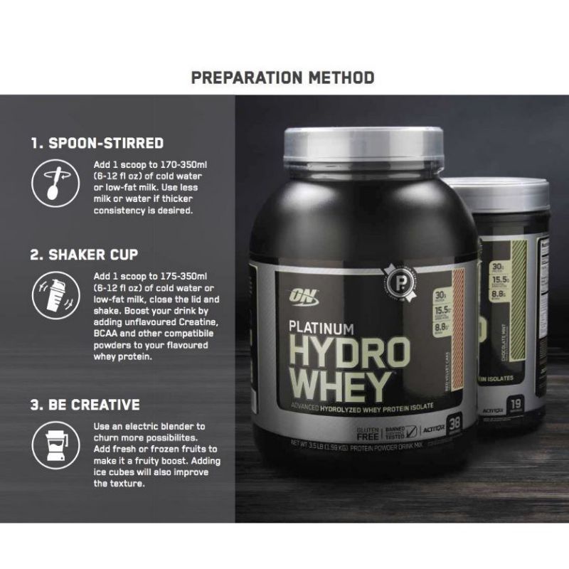 Optimum Nutrition - Platinum Hydrowhey (3.5 lbs) - aaahealthy - ThaiPick