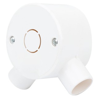 Junction box CIRCULAR BOX 2 WAY SCG 20MM WHITE Conduit, accessories ...