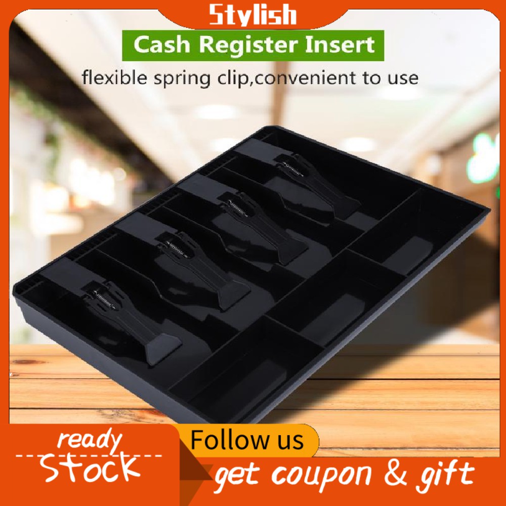 Cash Drawer Register Insert Tray Replacement 4 Bills 3 Coins Money ...