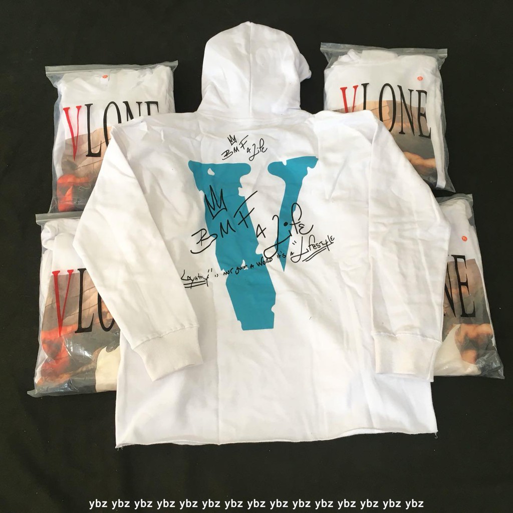 Vlone เสื้อกันหนาวสีฟ้าขนาดใหญ่ - ybz44.th - ThaiPick