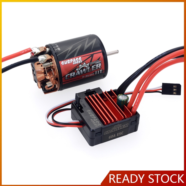 540 Brushed Motor 11T/13T/16T/20T 60A RC ESC Combo Set for Remote ...