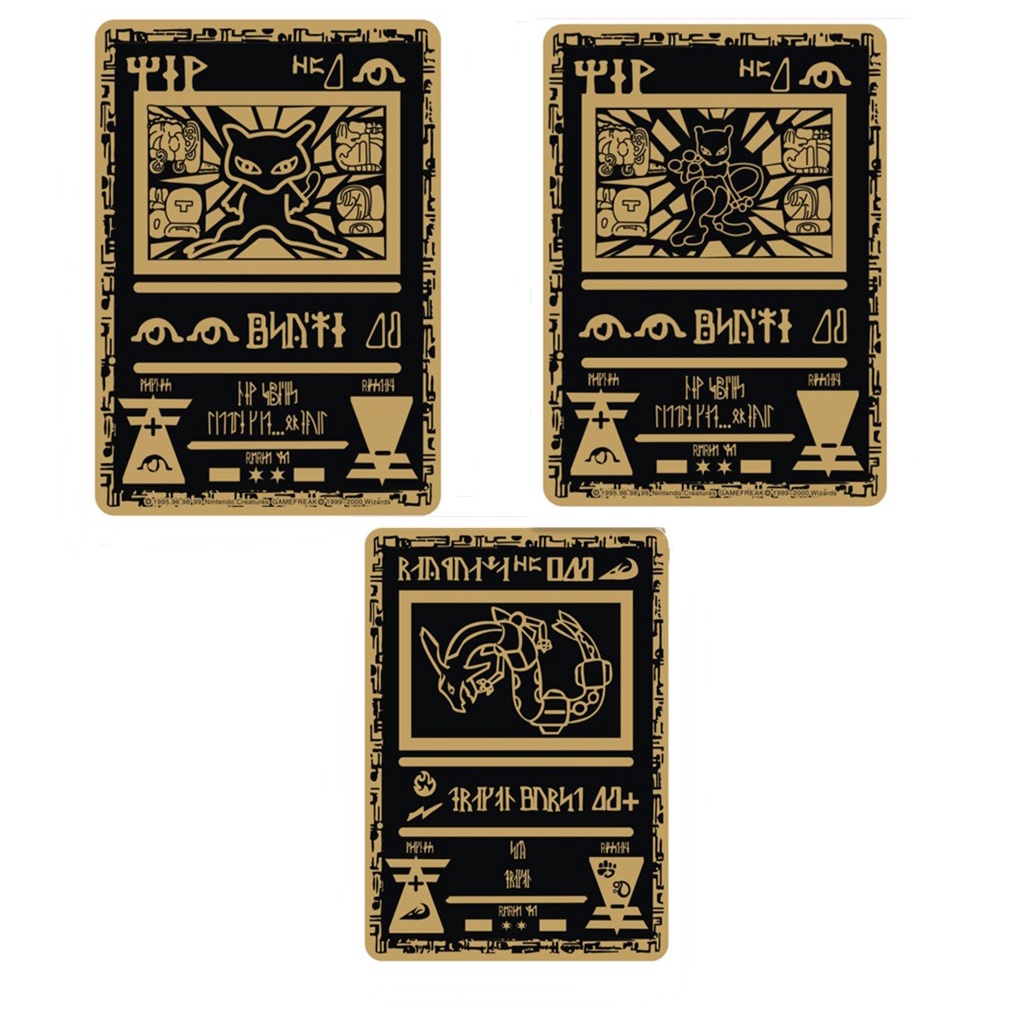 Metal Pokemon Card Vmax Mewtwo Metal Card Metal Gold Pack Game ...