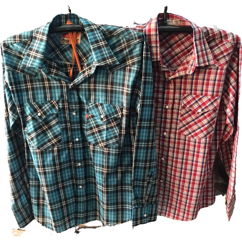 เสื้อเชิ้ตลายสก็อต แขนยาวคอปกแขนยาว กระดุมมุกทนไม่ขึ้นสนิม Jutarat