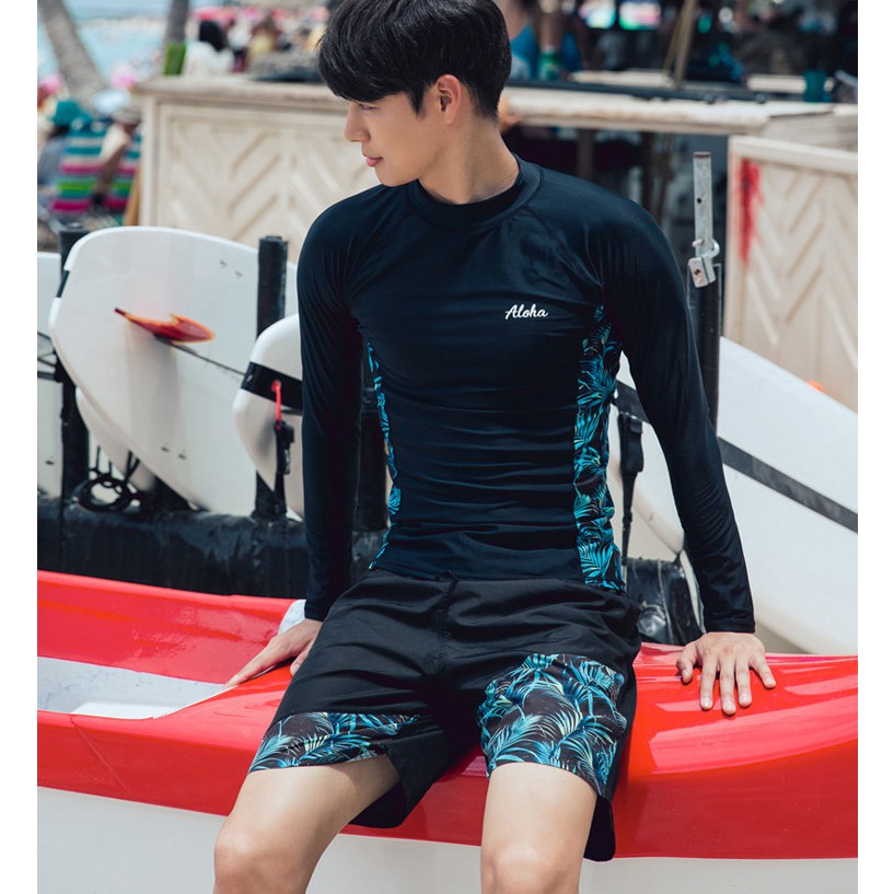 พร้อมส่งส่งไวM-3XLชุดว่ายน้ำ Set ชุดเช็ตแขนยาวขายาว(ญ.4ชิ้นช.3ชิ้น)กันUV - bikini.beach.shop ...