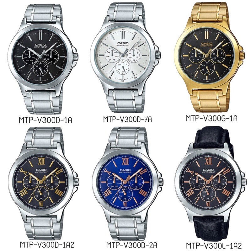 CASIO ของแท้ CMG นาฬิกาข้อมือผู้ชาย MTP-V300D-1A MTP-V300D-7A MTP-V300G ...