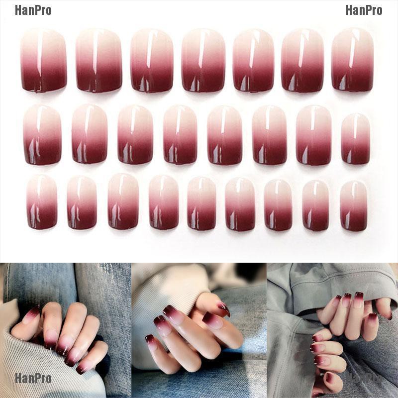 Hanpro เล็บปลอม ไล่โทนสี 24 ชิ้น - hanpro.th - ThaiPick