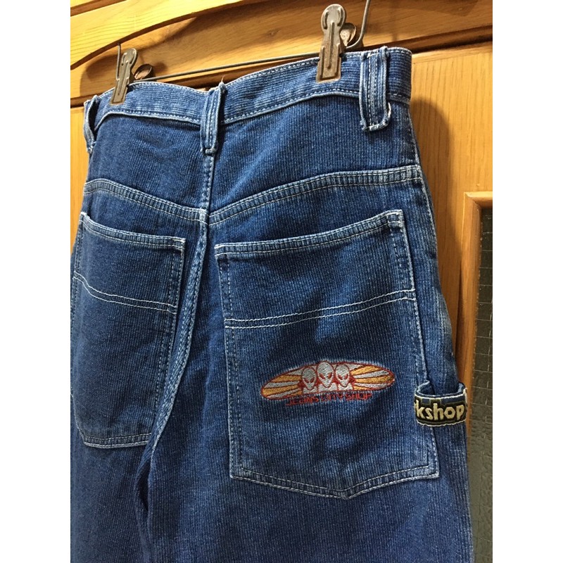 กางเกงมือสอง VINTAGE 90s ALIEN WORKSHOP JEANS SHORTS Size 27-28 มือ2 ...