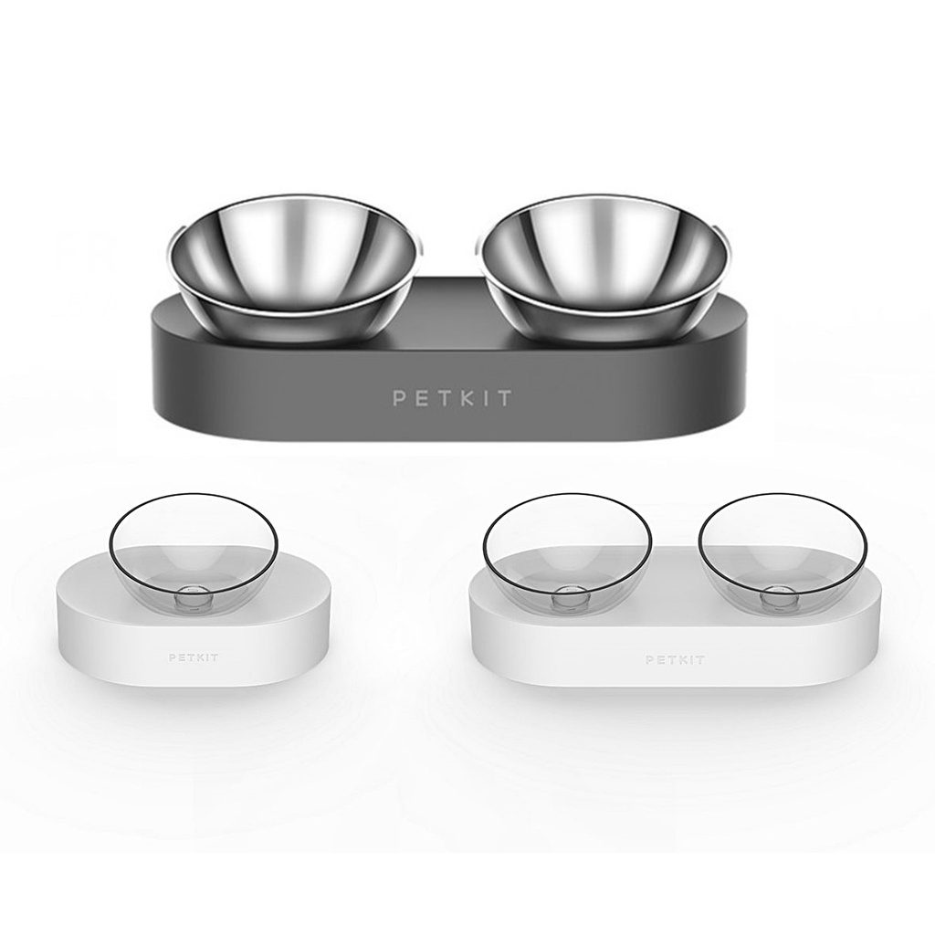 Petkit Fresh Nano Double ชามใส่อาหารแมวแบบคู่ ปรับระดับได้ 15 องศา ...