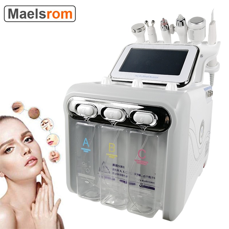 เครื่องให้ออกซิเจนHydrogen Oxygen Facial Machine 6 in 1 Vacuum Face ...