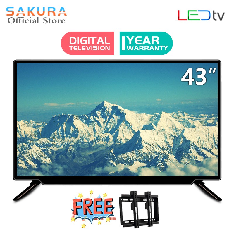 Sakura ทีวี 43 นิ้ว FULL HD LED TV (รุ่น W-43 ทีวีจอแบน) 43'' โทรทัศน์ ...
