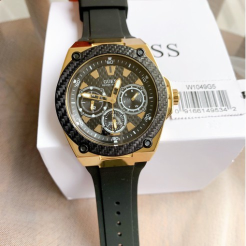GUESS Legacy ของแท้100Quartz Black Dial Mens Watch W1049G5 45mm - jnynj ...