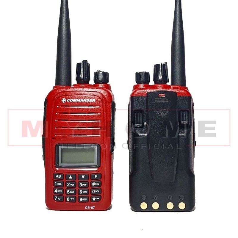 วิทยุสื่อสารเครื่องแดง COMMANDER CB-67 2ช่อง ย่านแดง 245-246 MHz. เปิดแบนไปย่านดำได้ กันน้ำได้ ...