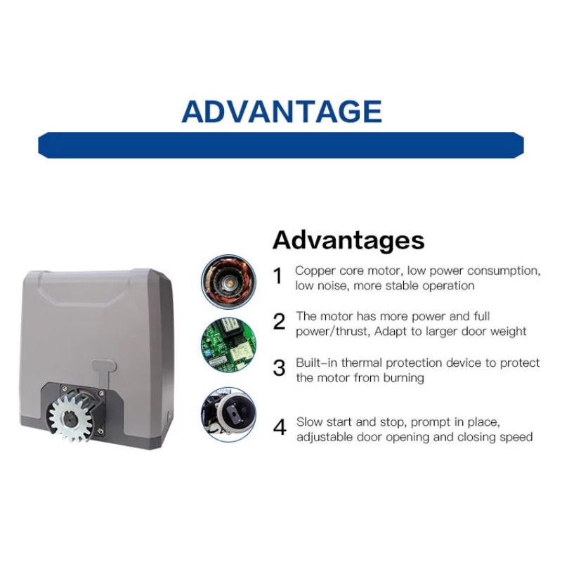 AutoGateTH มอเตอร์ประตูรีโมทประบบAC FORTE-1000ACLทำงานนุ่มนวลรัยน้ำหนัก ...