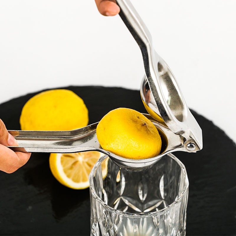 Manual juicer household lemon clip squeeze juicer stainless steel color ...