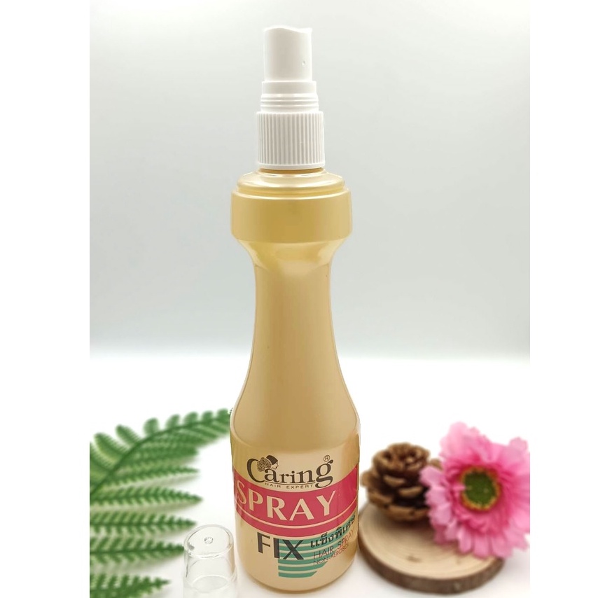 Caring Spray FIX Hair Spy แคริ่ง สูตรแข็งพิเศษ สีทอง 220 ml. 3 ชิ้น ...