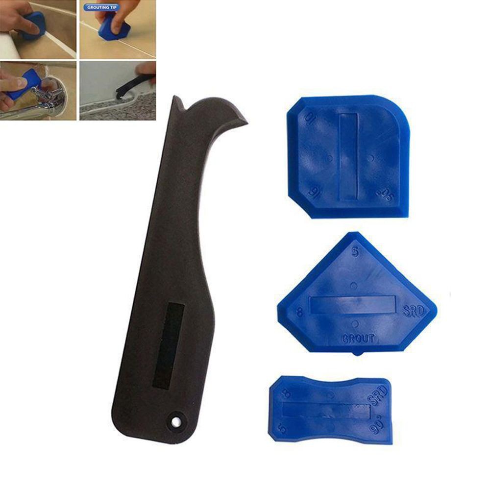 4 Pcs/set Silicone Hand Tools Kit Glass Cement Scraper Spreader Spatula ...