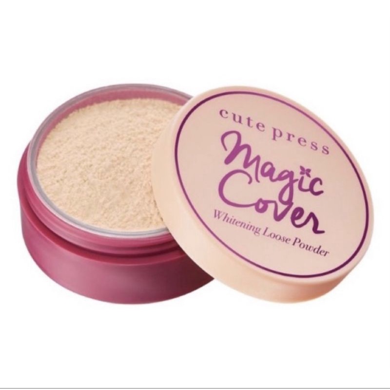 Cute PressSale สุดคุ้มแป้งฝุ่นแถมฟรีรองพื้น Magic Cover Whitening Loose ...