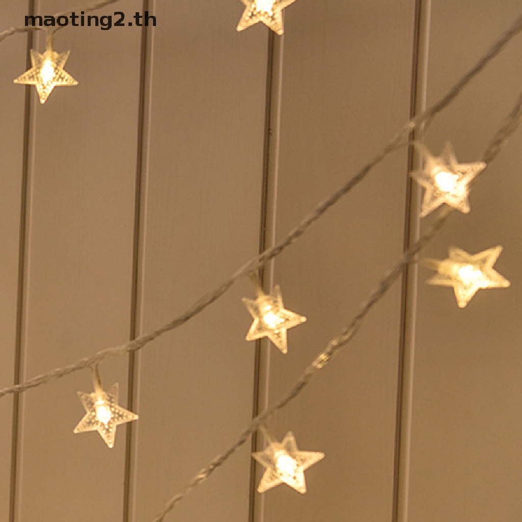 Mtth สายไฟรูปดาว 10LED ใช้แบตเตอรี่สําหรับตกแต่งคริสต์มาส Th - maoting2 ...