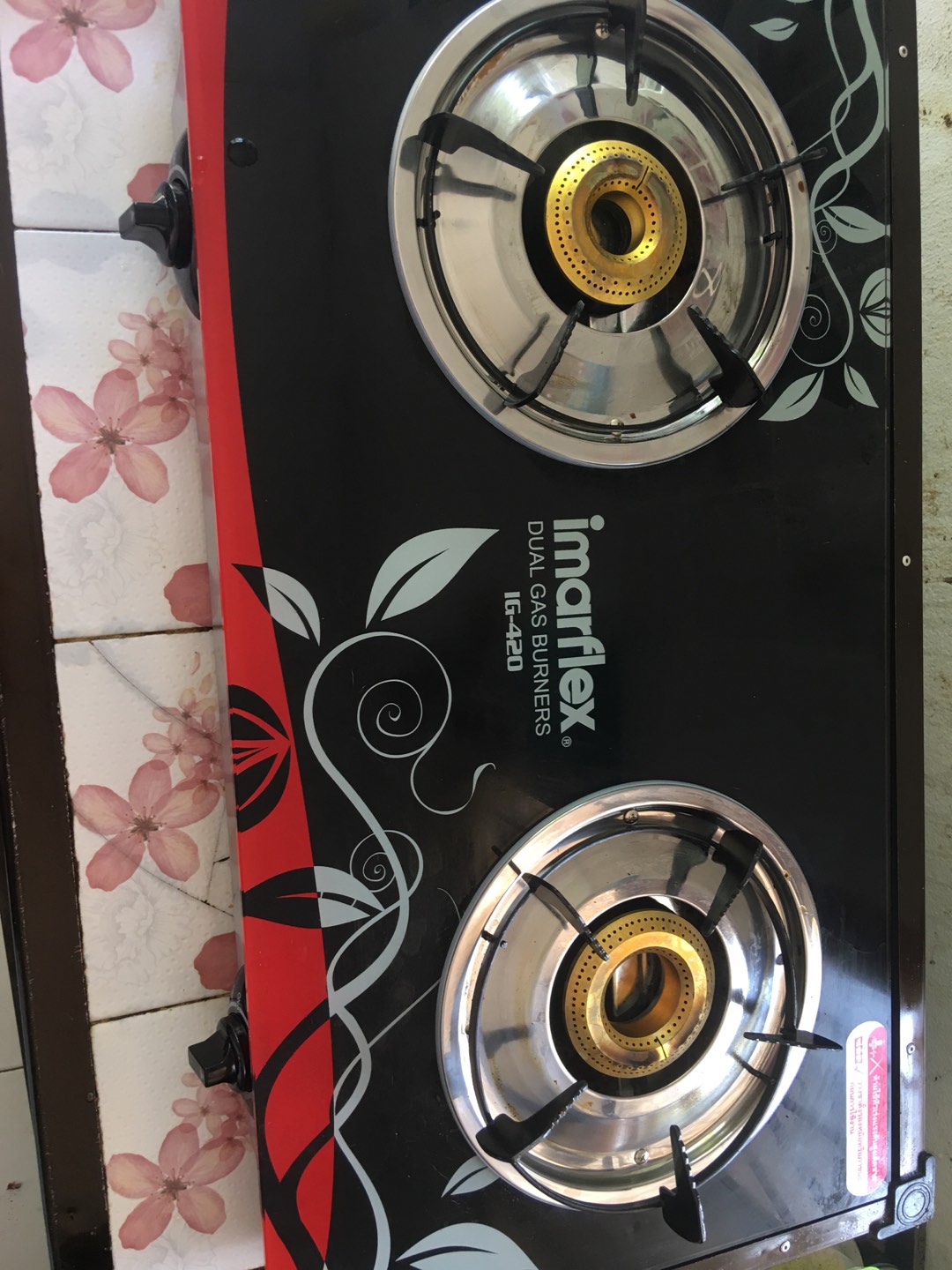 Imarflex เตาแก๊สกระจกหัวคู่ ทองเหลือง รุ่น IG-420 | Shopee Thailand