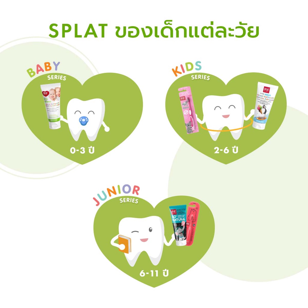 Exp 082023 SPLAT Baby เบบี้ (0-3ปี) ยาสีฟันปราศจากฟลูออไรด์ กลิ่นแอป ...