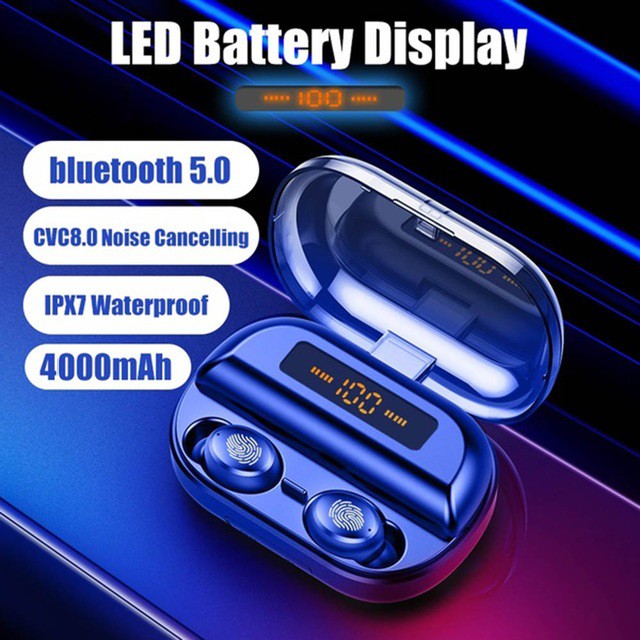 หูฟัง บลูทูธ TWS หูฟังไร้สาย Bluetooth Earphone IPX7 CV8.0 Touch Control Stereo Binaural Call ...