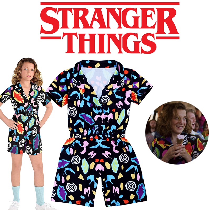 New Stranger Things 3 Eleven Cosplay Halloween Costume Girl Fancy