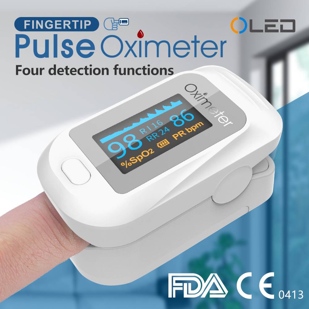 CE finger pulse oximeter finger clip blood oxygen saturation monitor PI ...